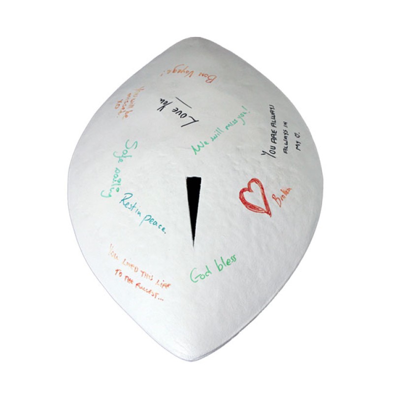 White Memento Urn for Natural Burial - Green Burials